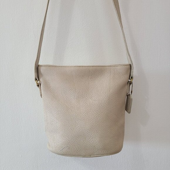 Coach | Bags | Vintage Coach 497 Sonoma Pebbled Leather Bucket Bag Off White | Poshmark